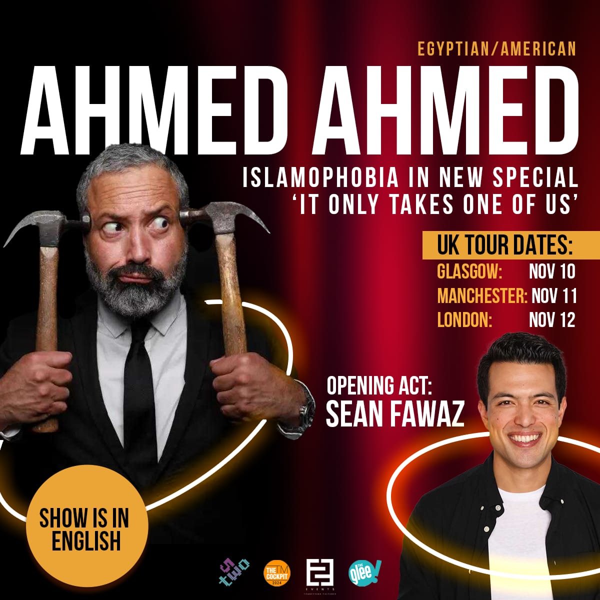 Ahmed Ahmed Comedy Show - It Only Takes One of Us - UK tour - The Arab ...
